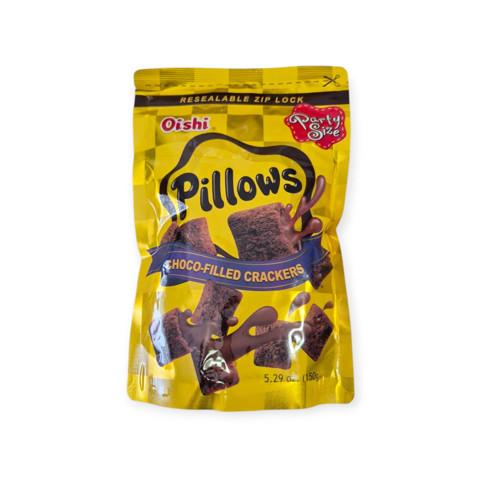 Oishi Pillows Choco-Filled Crackers 150g - AsianMix